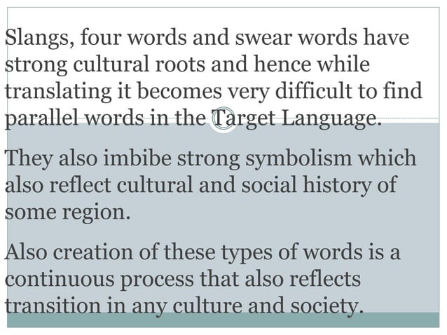 Translating Slangs, Four Words and Swear Words | PPT | Free Download