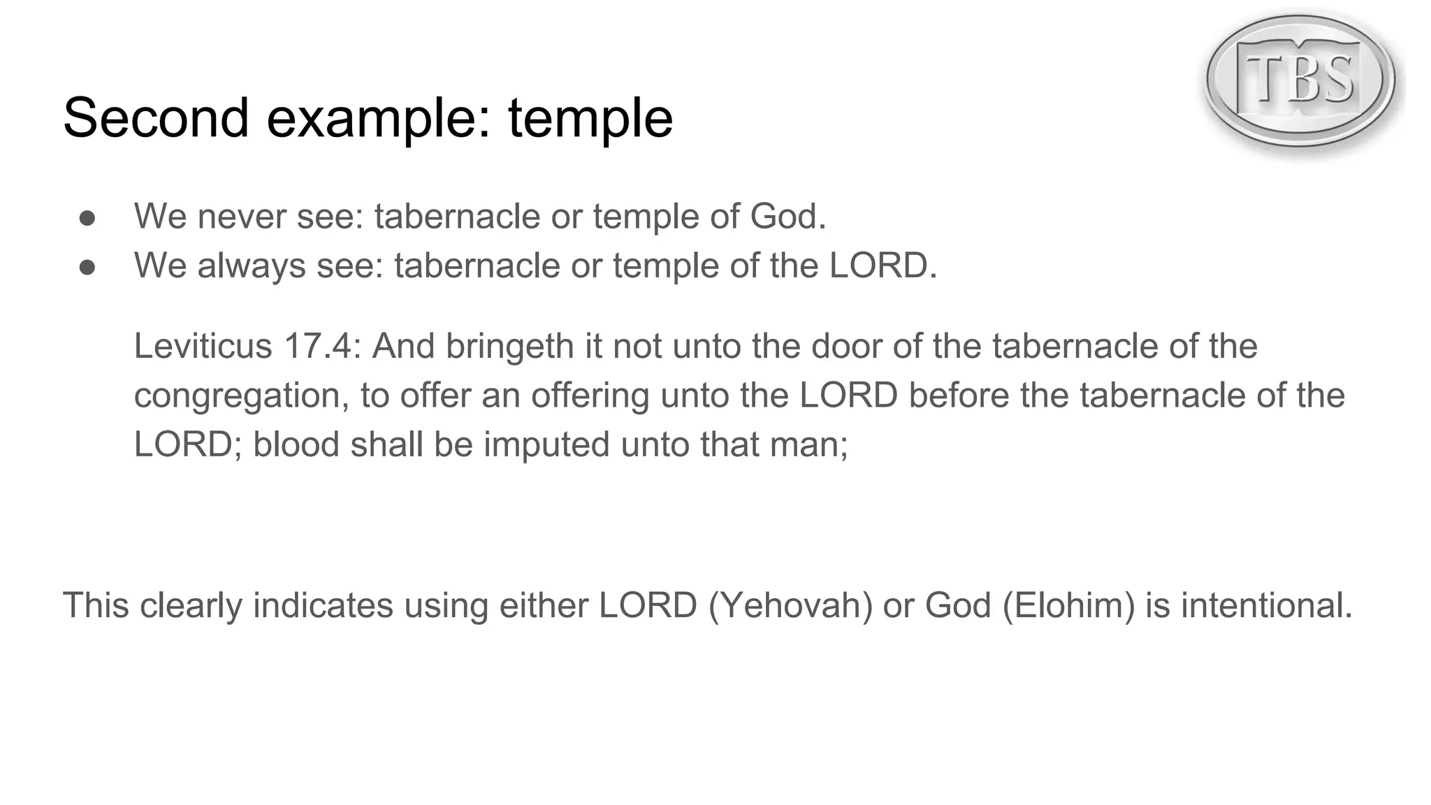 Translating the Hebrew words Elohim (God) and Jehovah (LORD) | PPT