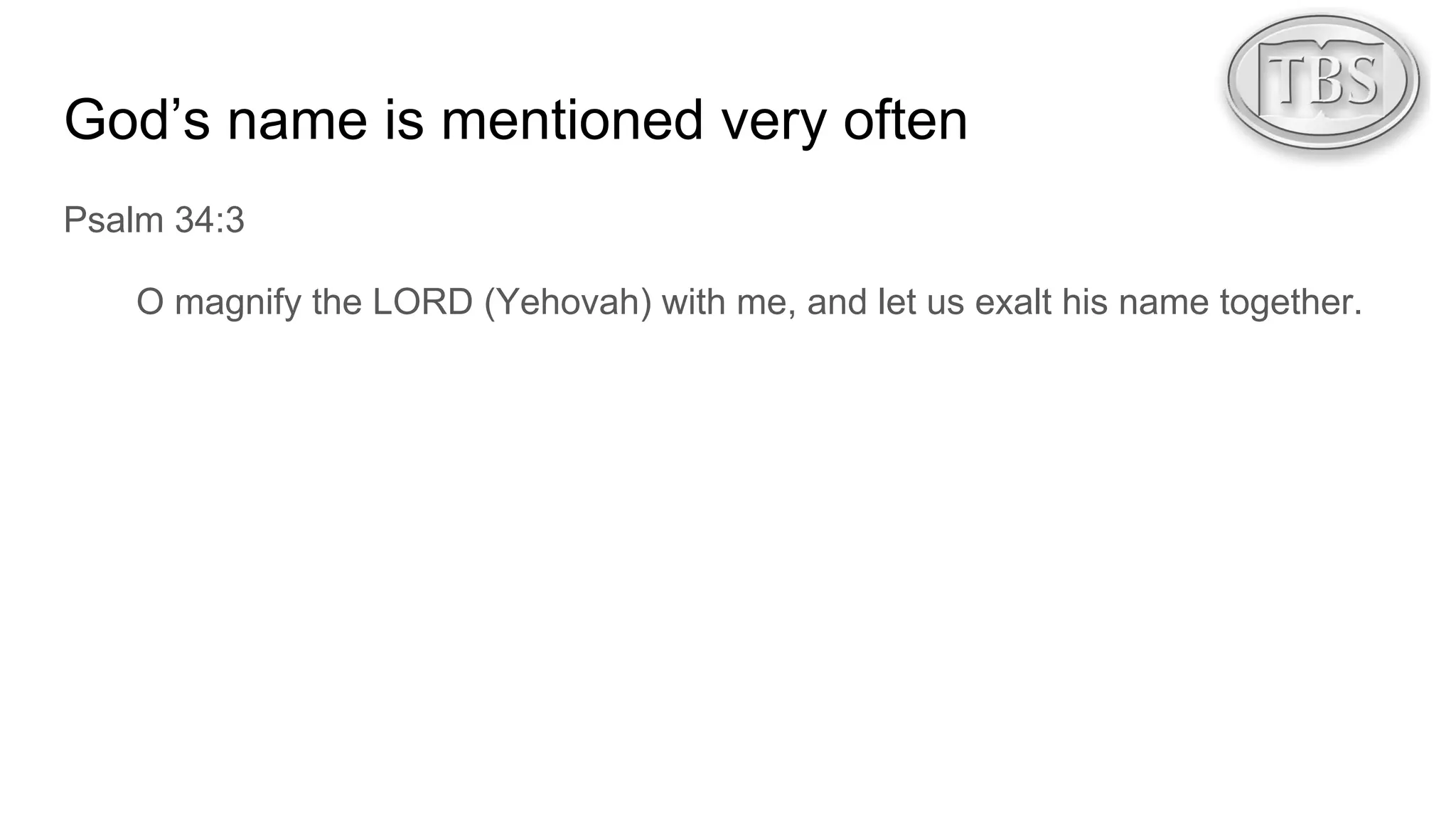 Translating the Hebrew words Elohim (God) and Jehovah (LORD) | PPT