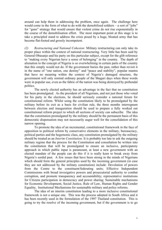 Translating Transition to Transformation in Nigeria - Options and ...