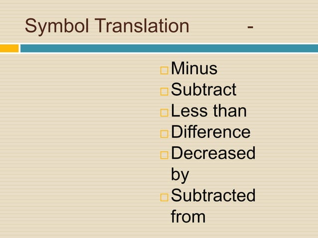 Translating words into symbols | PPTX