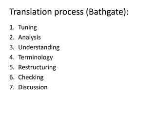 Introduction to Translation (Part I) | PPTX