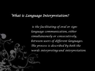 Interpreting and Audiovisual Translation | PPTX