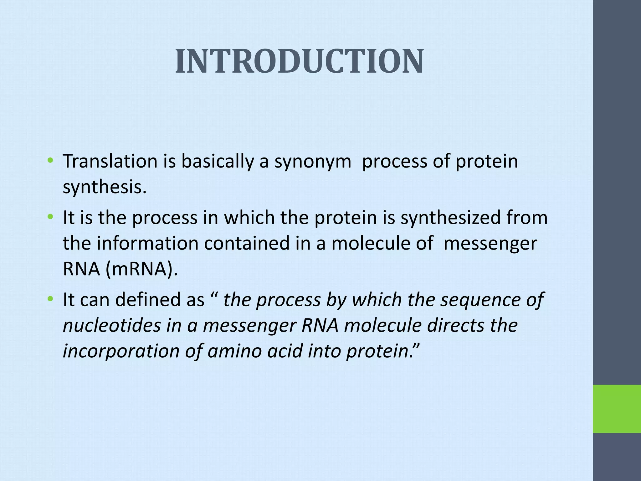Translation in Eukaryotes. | PPTX