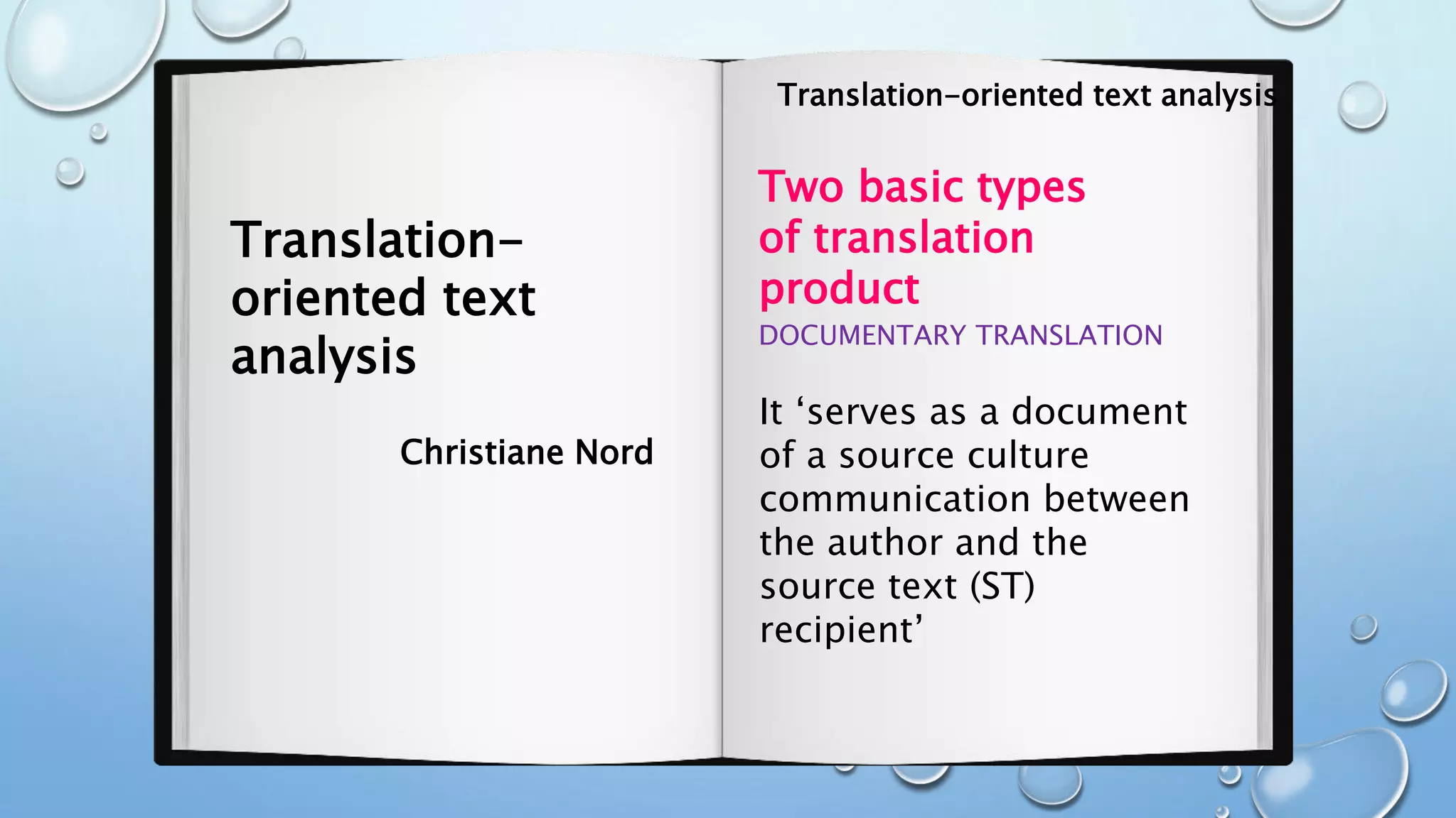 Translation oriented test analysis | PPTX