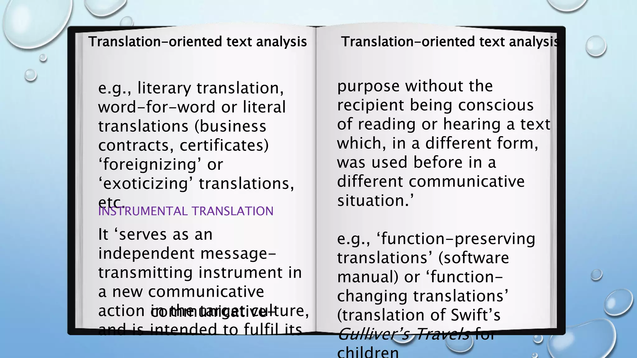Translation oriented test analysis | PPTX