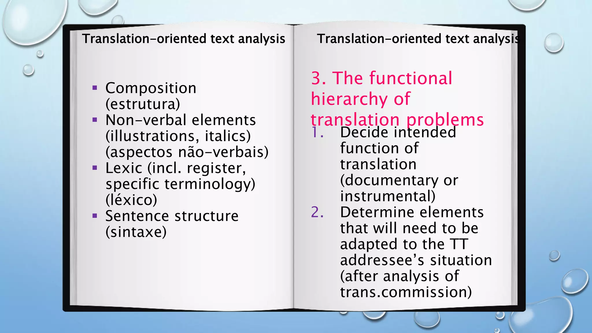 Translation oriented test analysis | PPTX