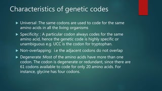 Translation of of mRNA to protein | PPTX