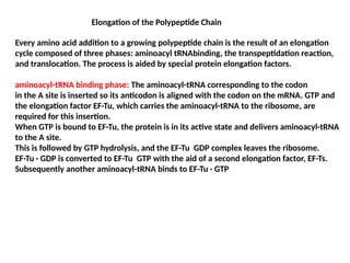 translation in prokaryotes and eukaryotes | PPTX