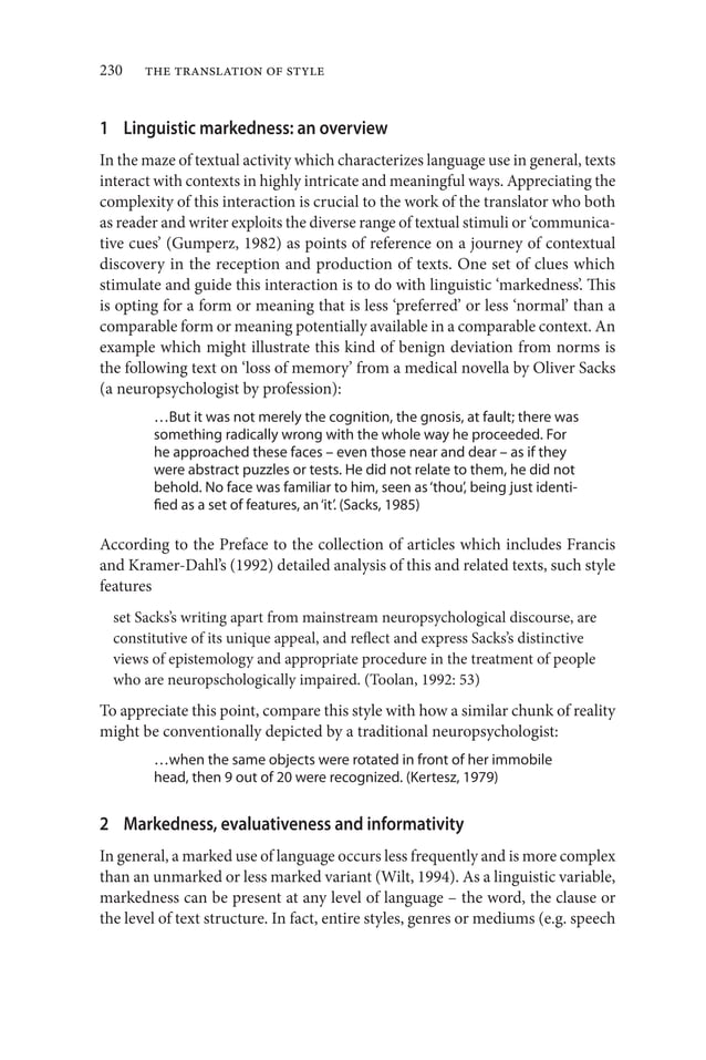 Translation And Markedness | PDF