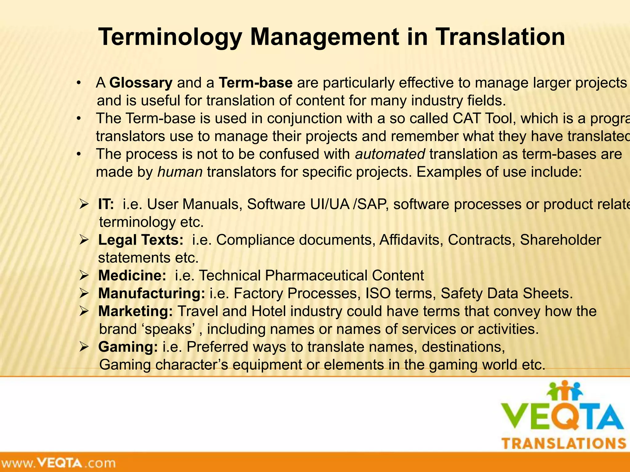 Translation Terminology Management | PPT