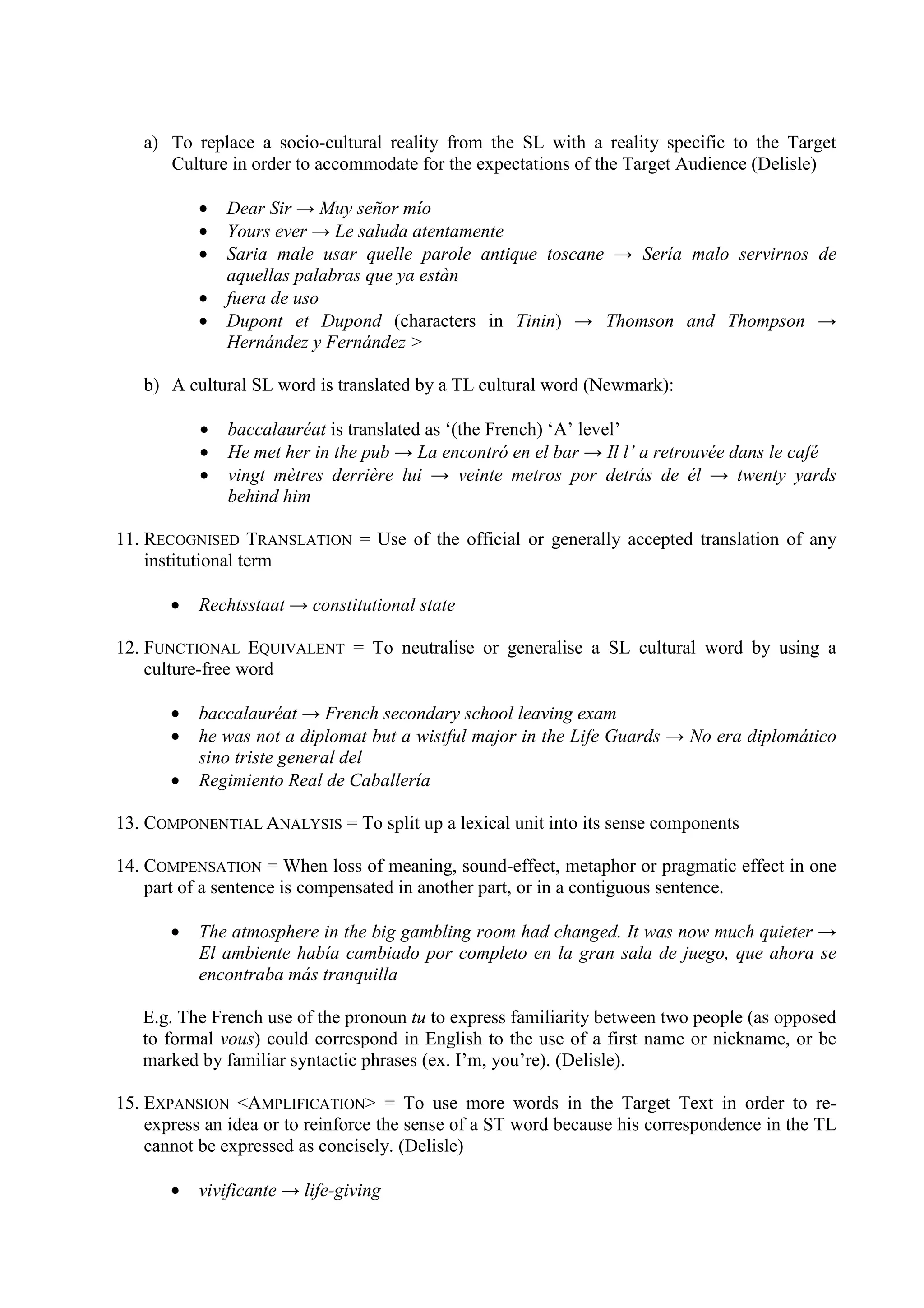 Translation procedures | PDF