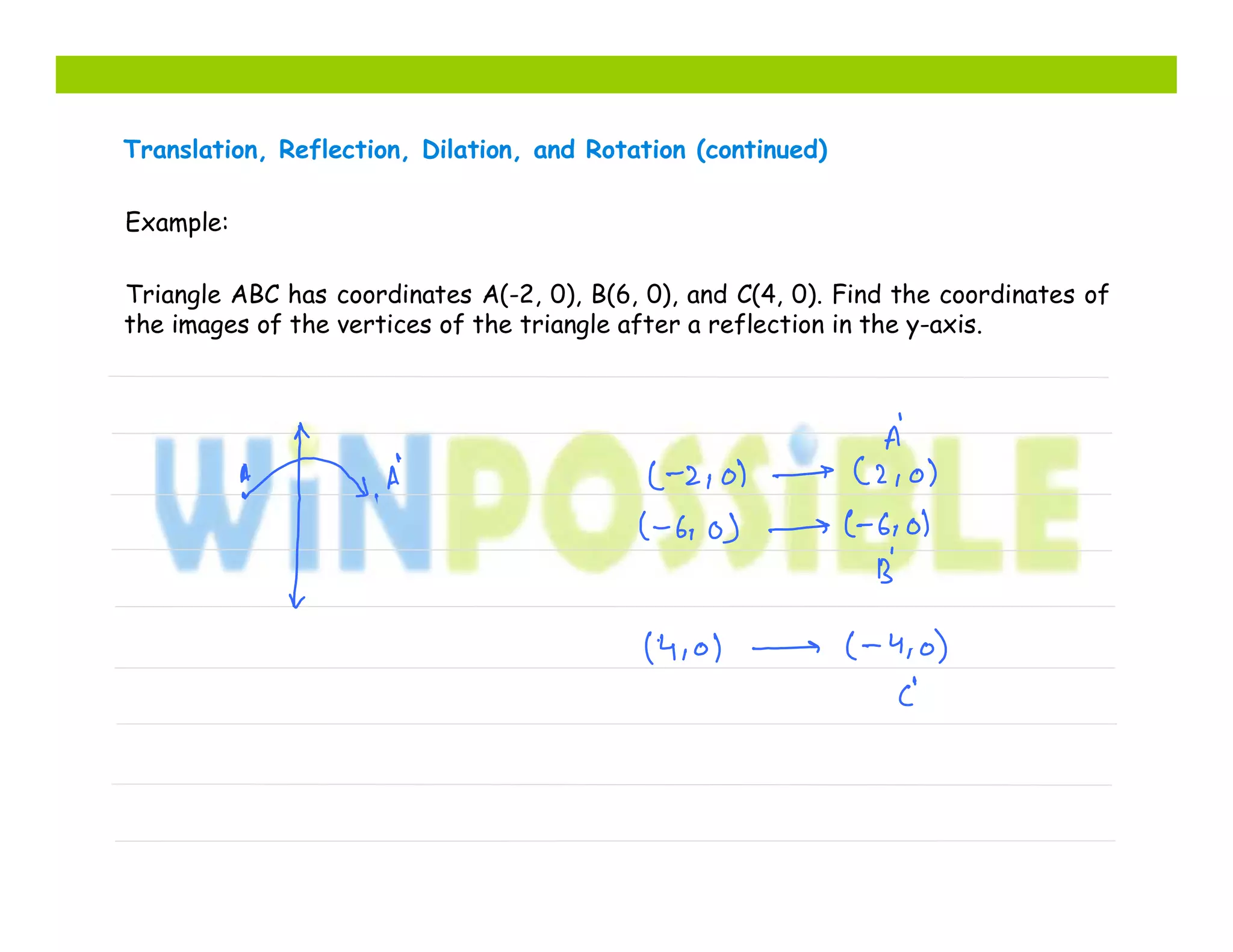 Translation, Dilation, Rotation, ReflectionTutorials Online | PPT