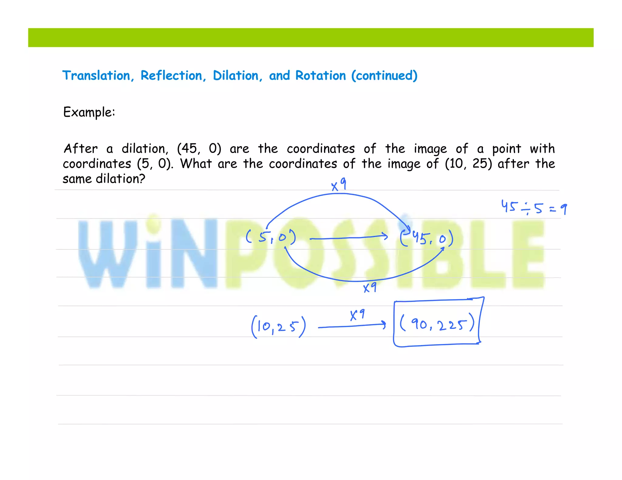 Translation, Dilation, Rotation, ReflectionTutorials Online | PPT