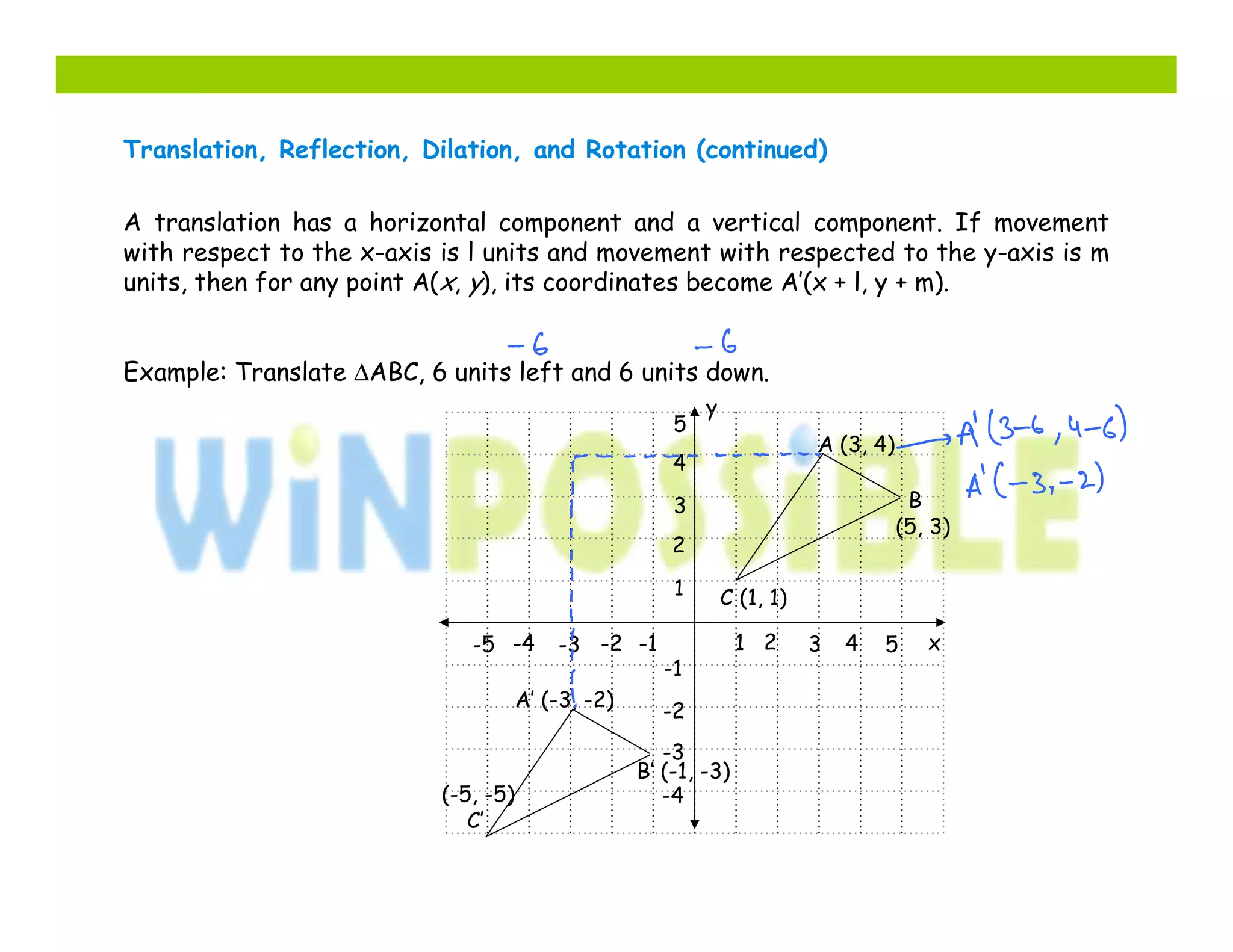 Translation, Dilation, Rotation, ReflectionTutorials Online | PPT