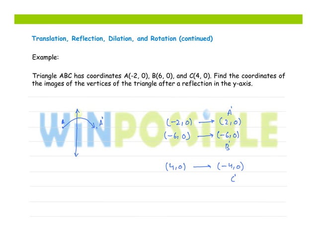 Translation, Dilation, Rotation, ReflectionTutorials Online | PPT