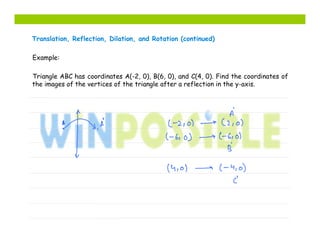Translation, Dilation, Rotation, ReflectionTutorials Online | PPT