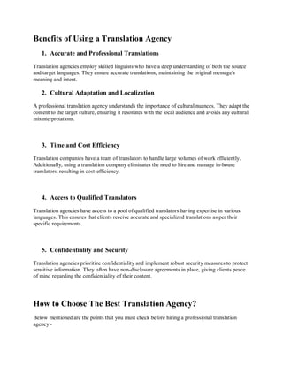 Translation Agency In Delhi | PDF