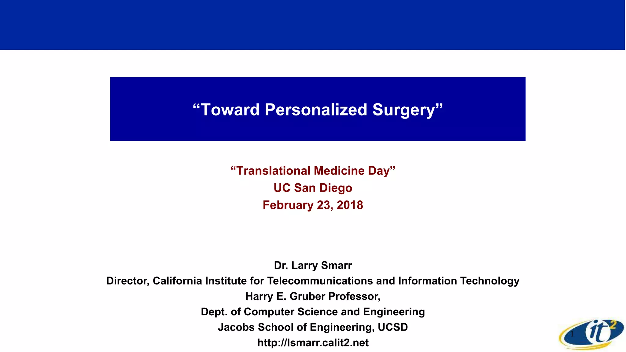 Toward Personalized Surgery | PPT
