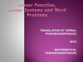 Translation (Algebra) | PPT