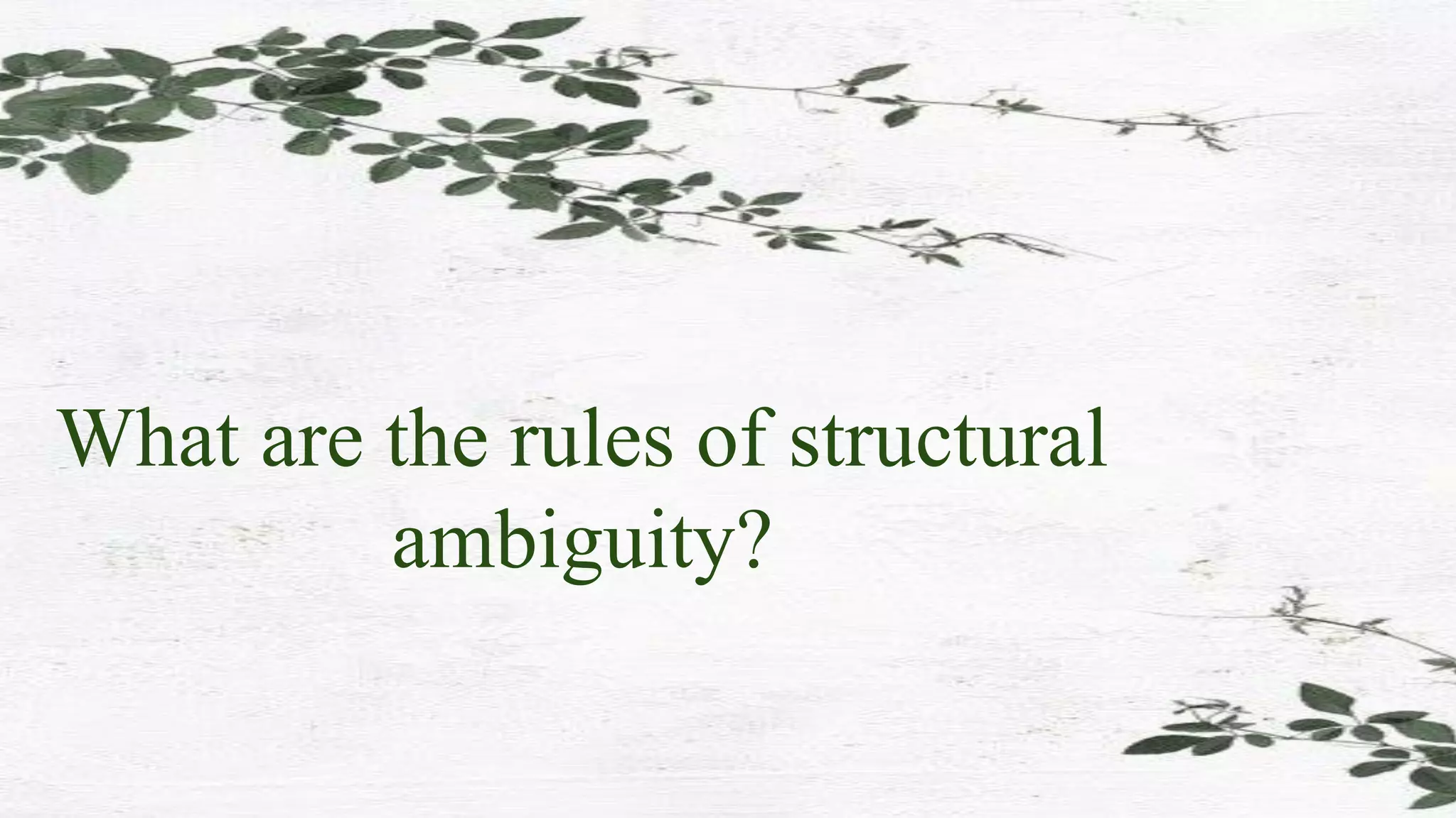 structural ambiguity | PDF