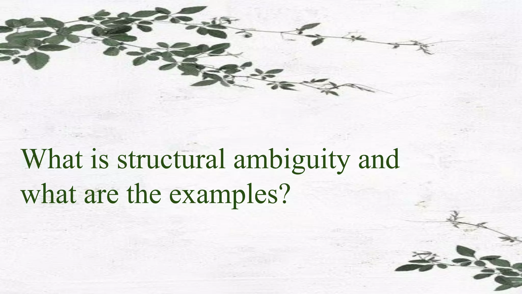 structural ambiguity | PDF