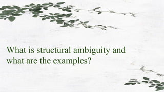 structural ambiguity | PDF