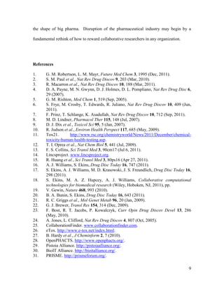 Disruptive Strategies for Removing Drug Discovery Bottlenecks | PDF