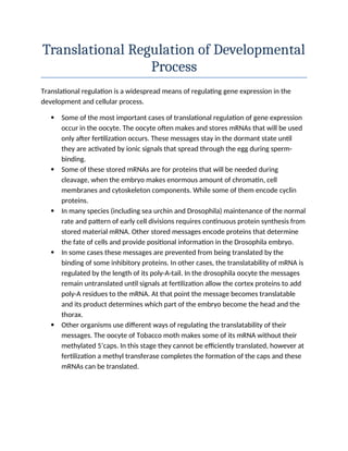 Translational Regulation of Developmental Process.docx