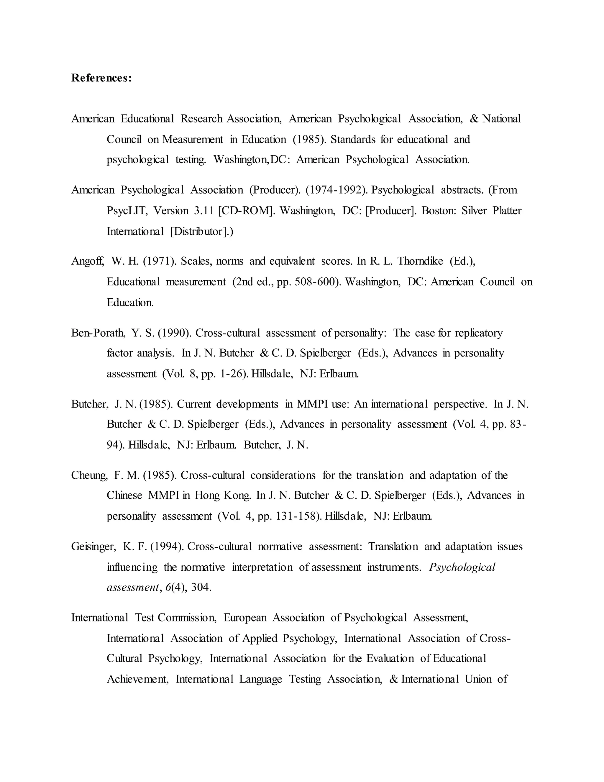 Translation and adaptation issues influencing the normative ...