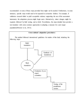 Translation and adaptation issues influencing the normative ...