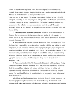 Translation and adaptation issues influencing the normative ...