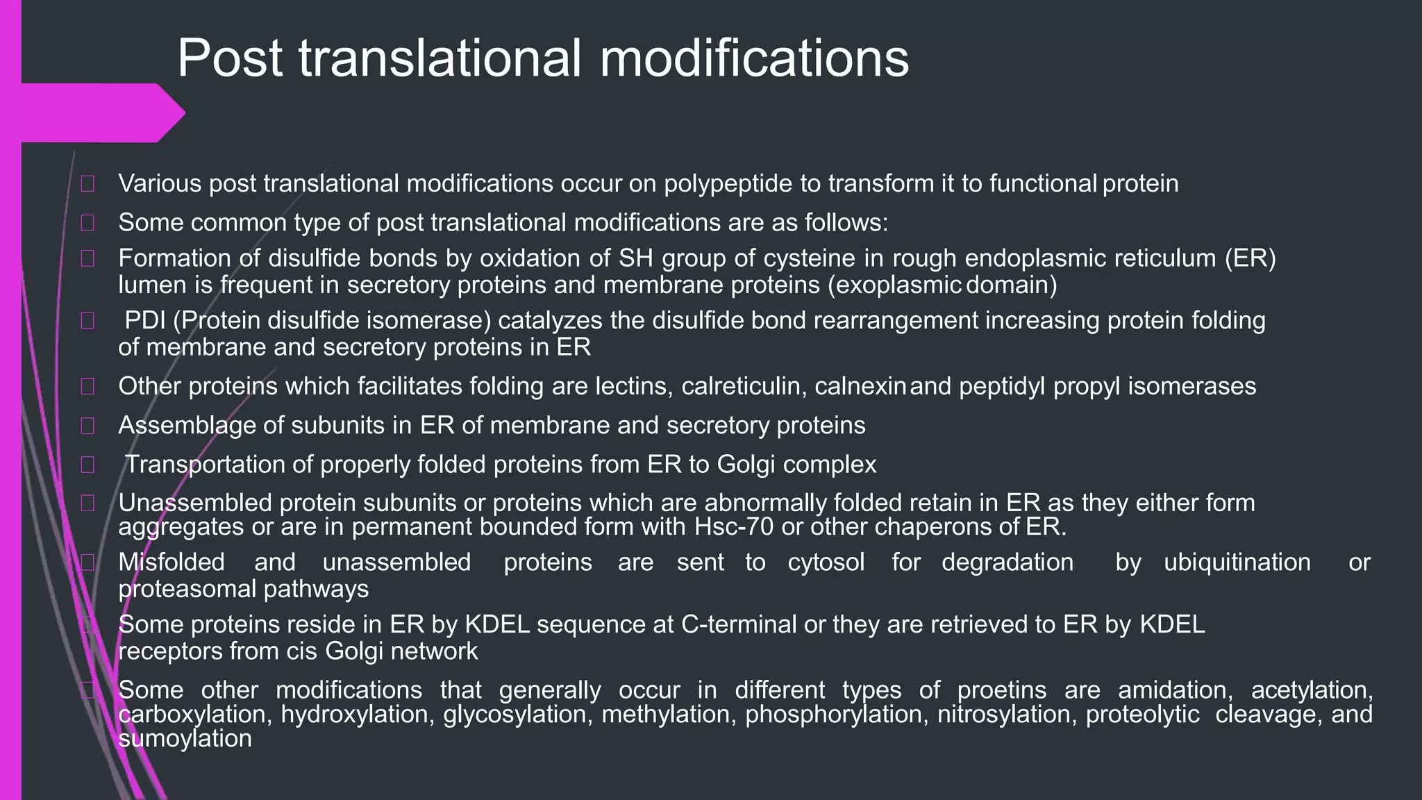 Translation and its regulation post translational modification | PPTX
