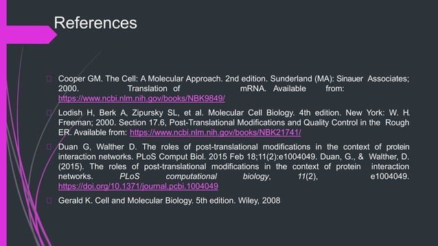 Translation and its regulation post translational modification | PPTX ...
