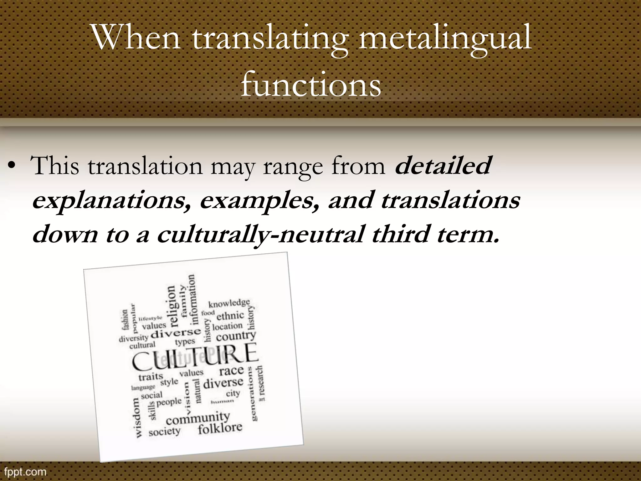 Translation and Language Functions | PPT