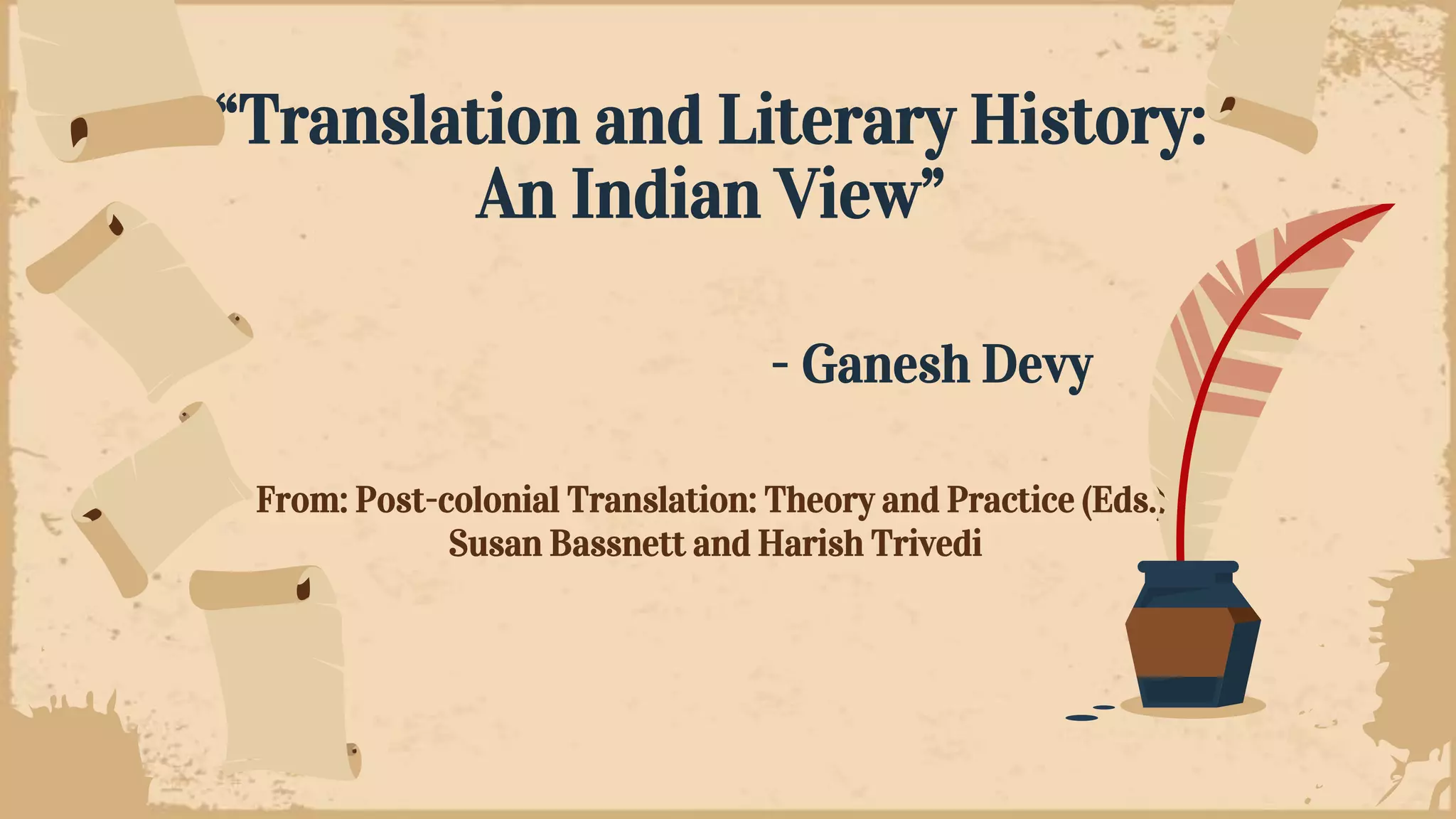 “Translation and literary history an indian view - ganesh devy ...