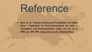 “Translation and literary history an indian view - ganesh devy ...