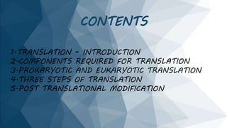 Translation and Post Translational Modification | PPTX