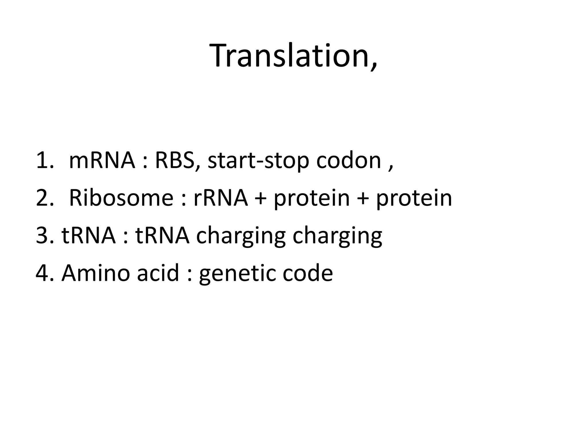 Translation and post translational modifications | PPTX