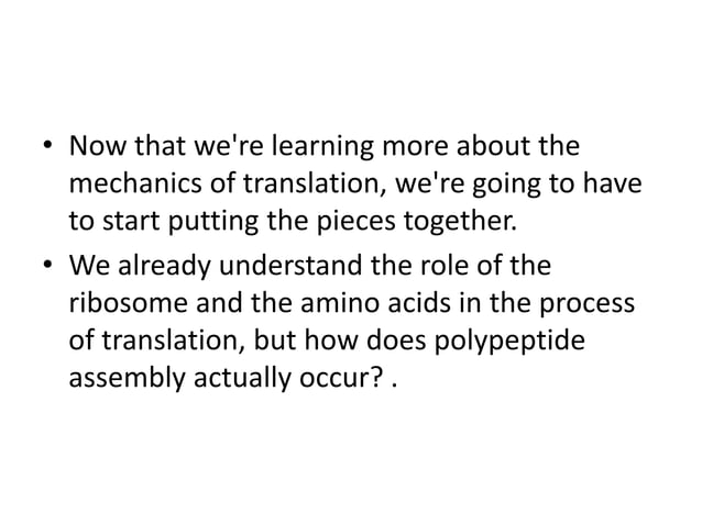 Translation and post translational modifications | PPTX | Programming ...