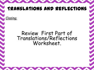 Translation and rotations | PPT