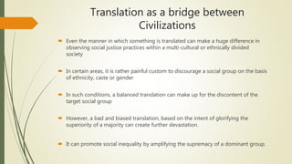 Translation as a bridge between civilizations | PPTX