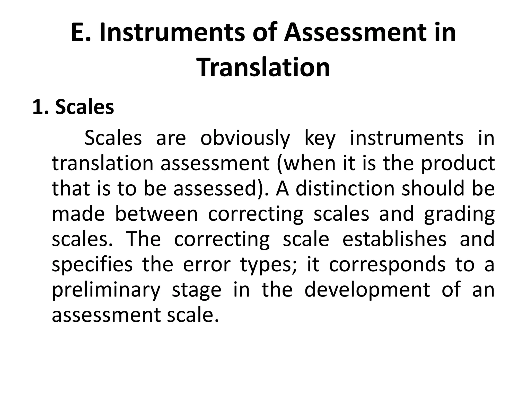 Translation assessment | PPTX