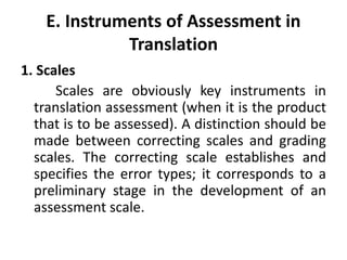 Translation assessment | PPTX