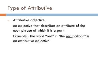 (Translation) attributive and phrase | PPTX