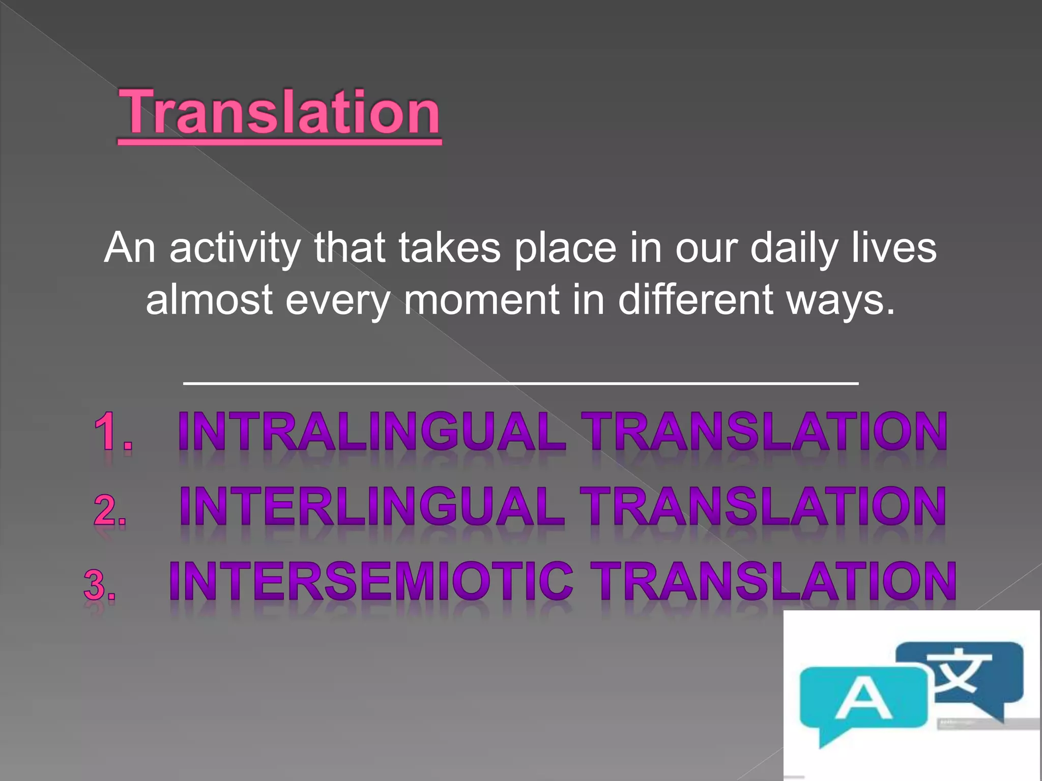 general information in Translation | PPT
