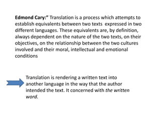 Translation definition | PPT