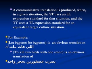 On translation, a presentation by professor Ahmed Abdeltawab | PPT