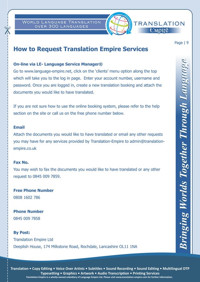 Translation Empire Portfolio | PDF