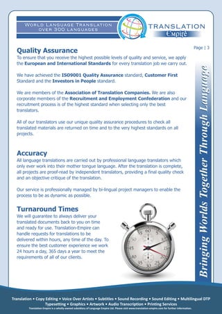 Translation Empire Portfolio | PDF